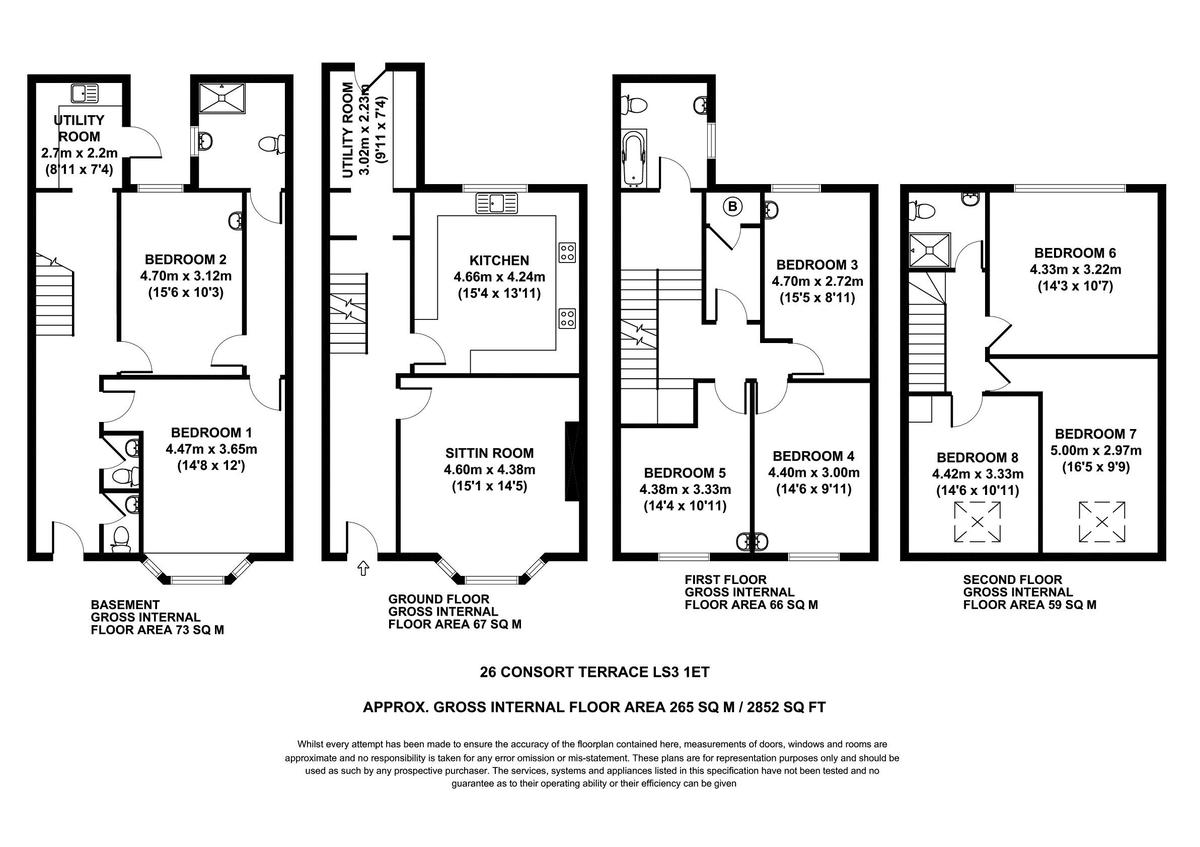 8 bedroom house for rent Consort Terrace Leeds, LS3 1ET | UniHomes