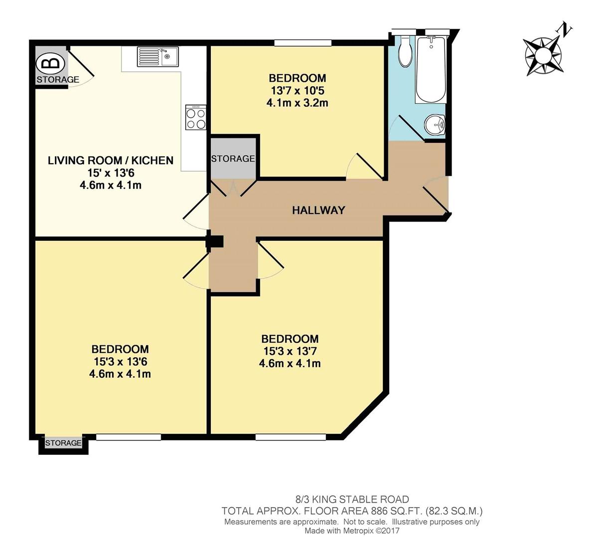 3 bedroom house for rent (2F1) King's Stables Road, Edinburgh, EH1 2JY ...