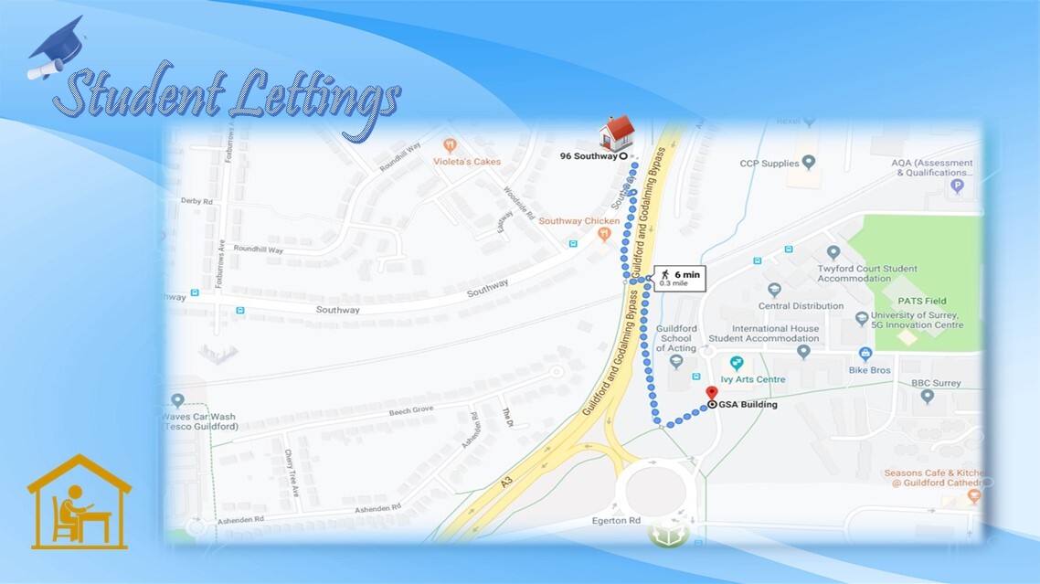 4 bedroom house for rent Southway, Surrey, GU2 8DQ | UniHomes