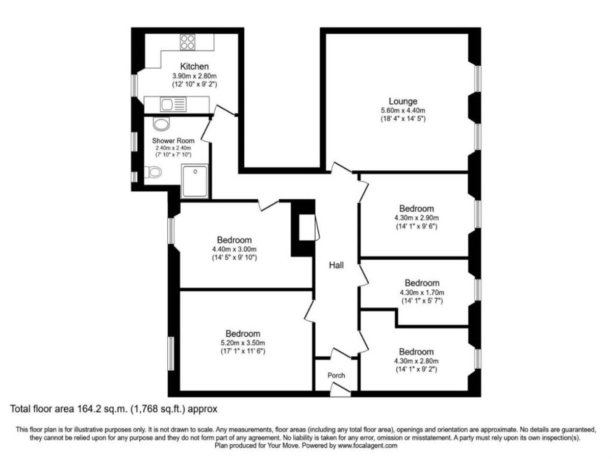 5 bedroom apartment for rent 1/0 (Flat 1) Reform Street Dundee, DD1 1SH ...