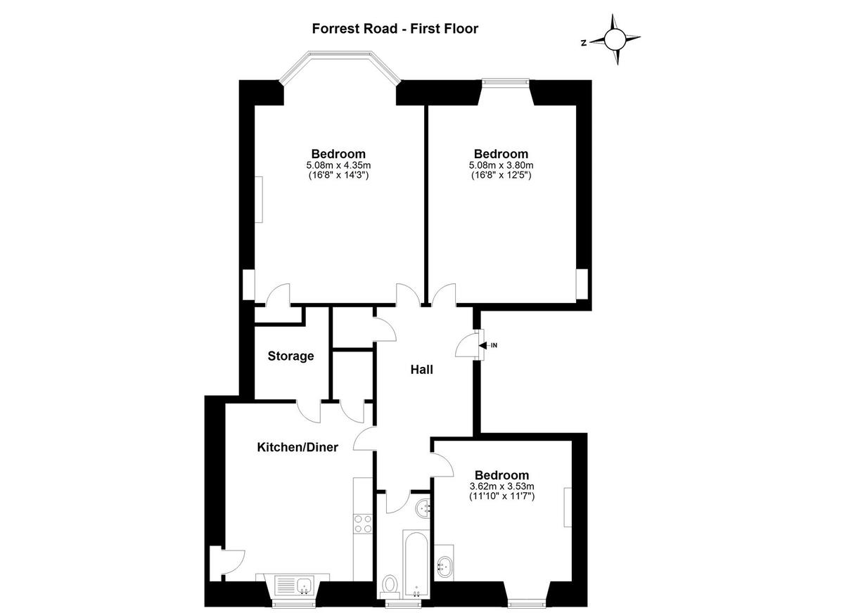 3 bedroom house for rent Forrest Road, Edinburgh, EH1 2QP | UniHomes